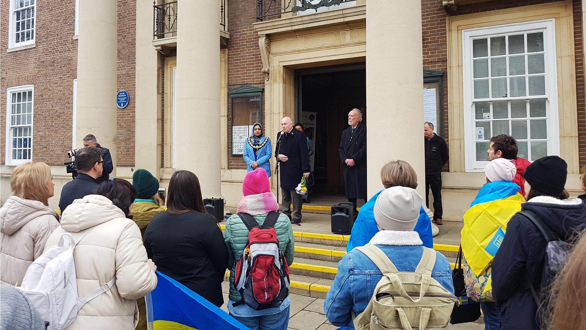 Minute's Silence at Worthing Town Hall